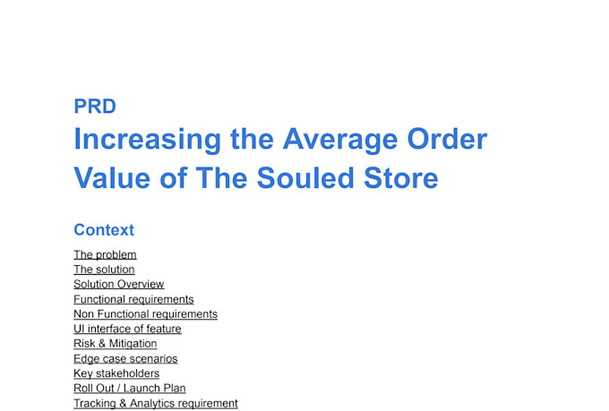 Do product management including strategy, roadmap, prds, and user ...