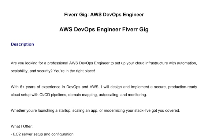Set up a secure aws server with ci cd and domain mapping by Hkhare25 | Fiverr