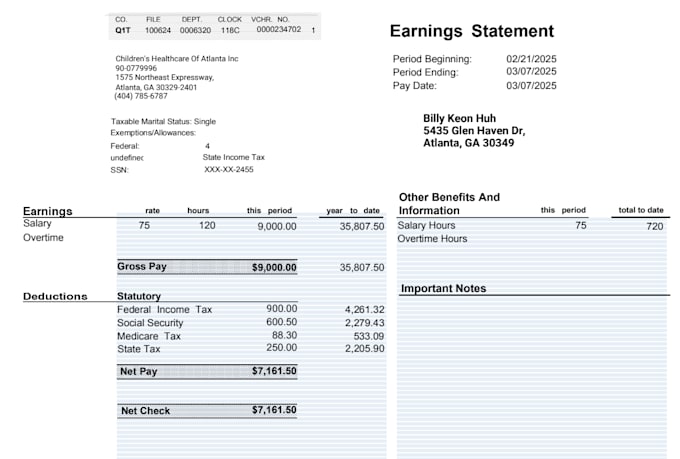 Design editable adp pay stubs, check stubs, w2, and payroll slip by ...