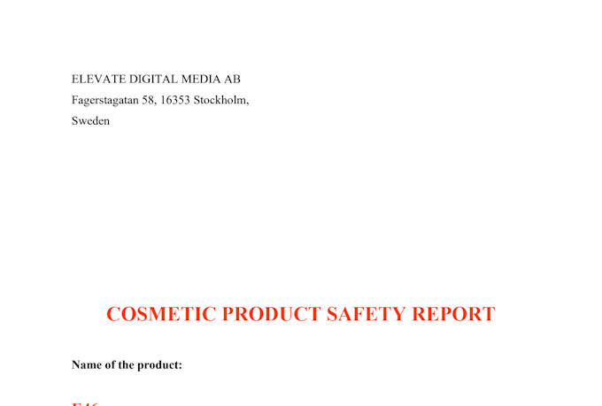 Do a fast and quality cosmetic product safety reports cpsr by Diaze91 ...