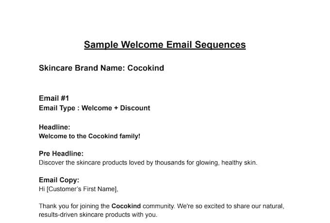 Create a welcome email flow for your skincare brand by Elilkumal | Fiverr