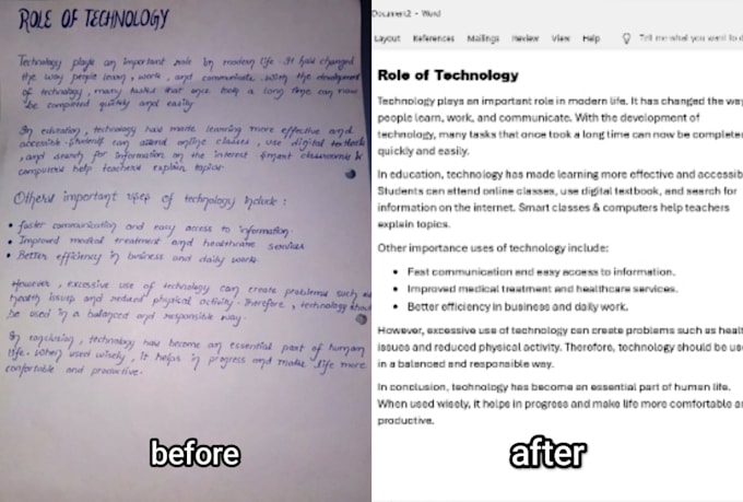 Convert handwritten notes, images into editable word files by Prabh ...