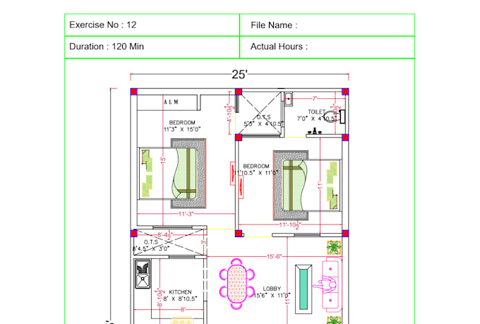 Do professional architectural design and 2d drafting in autocad by Ram ...