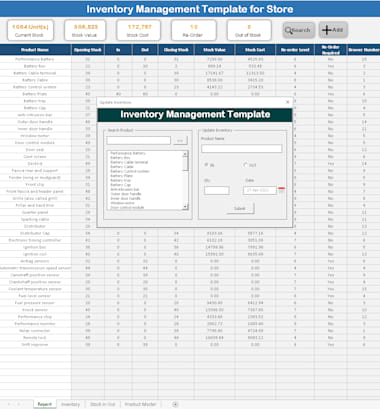vba excel inventory template