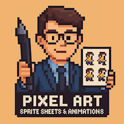 Do pixel art sprite sheet and animations, pixel art tiles by ...