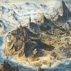Draw fantasy map illustration dnd map city map vector map by ...