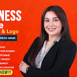 Create catchy business name, logo design, slogan and web design for ...