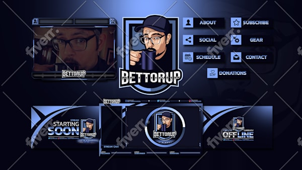 Design amazing twitch overlay and logo by Khaligraphics