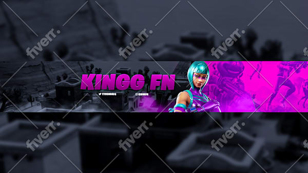 Design eye catching fortnite gaming banner or header for twitch ...