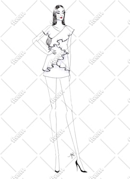 Draw professional fashion illustration, sketch or collection by Journalbyjr