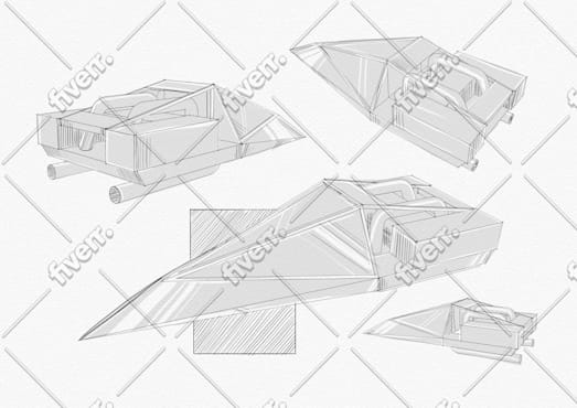 Draw a product design concept illustrations for your project by Hawr50