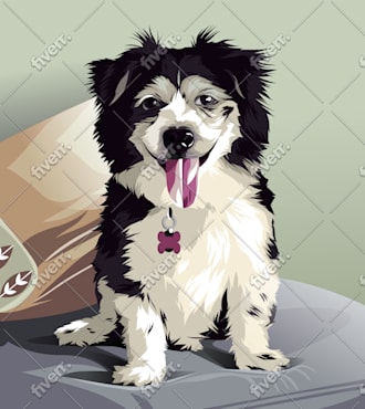 Draw your pet animals in vector art illustration by Dkycandra