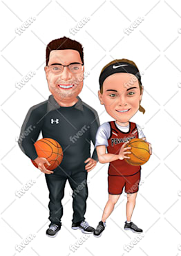 Make cartoon couple designs by Syarofmamdhuh