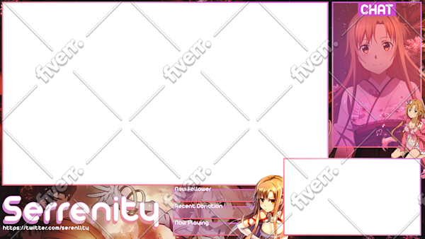 Make you an anime stream overlay in one day by Evodraws