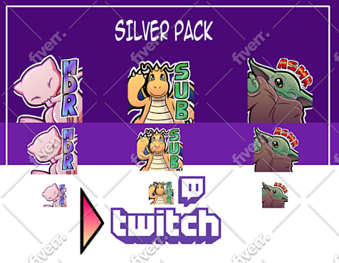 Create express custom twitch emotes,sub badges by Docdraw