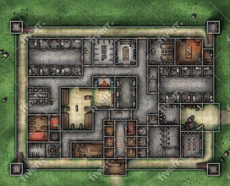 Draw an amazing rpg battle map for you by Onedaygm