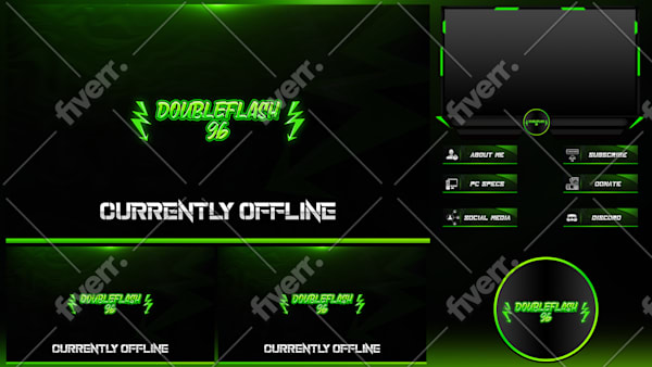 Design amazing twitch overlay and logo for your stream by Anittas