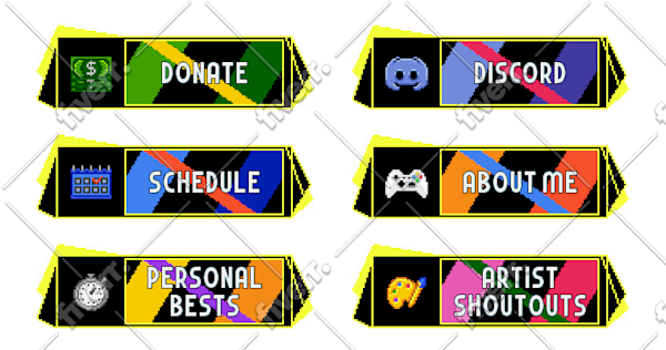 Create awesome pixel art twitch panels by Furita