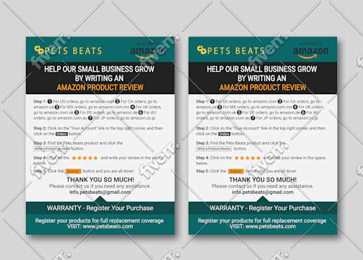 Design flyer, brochure, and amazon thank you card or product insert by ...