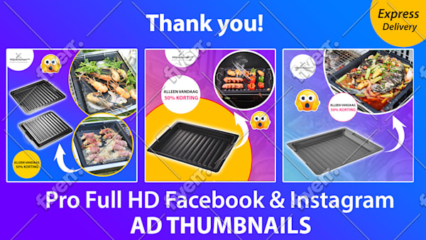 Design youtube, facebook video ad thumbnail in 12h or less by Nayanmeckwan
