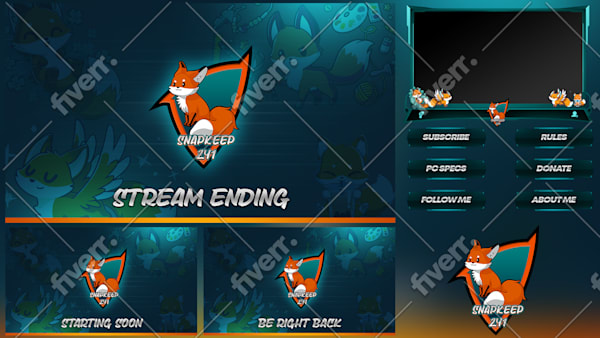Design amazing twitch overlay and logo for your stream by Anittas
