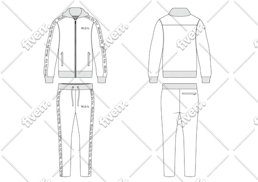 Create technical fashion illustration,fashion flat, cad by Chathums