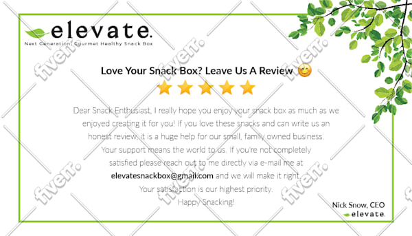 Design professional amazon product insert card, amazon thank you card ...