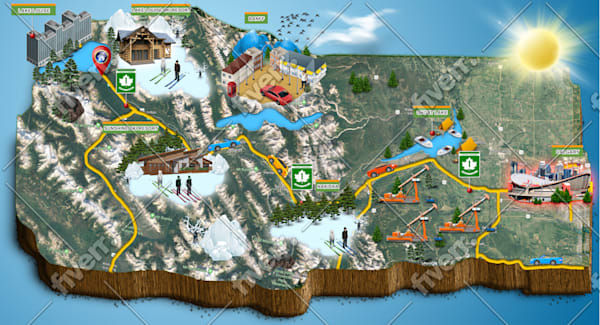 Make your google or event 2d image to 3d map by Softstudio