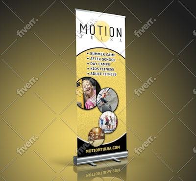 Design a fantastic roll up roller and pull up banner by Firstlookdesign
