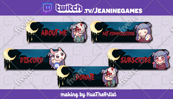 Make chibi panel for your twitch channel by Kuatheartist