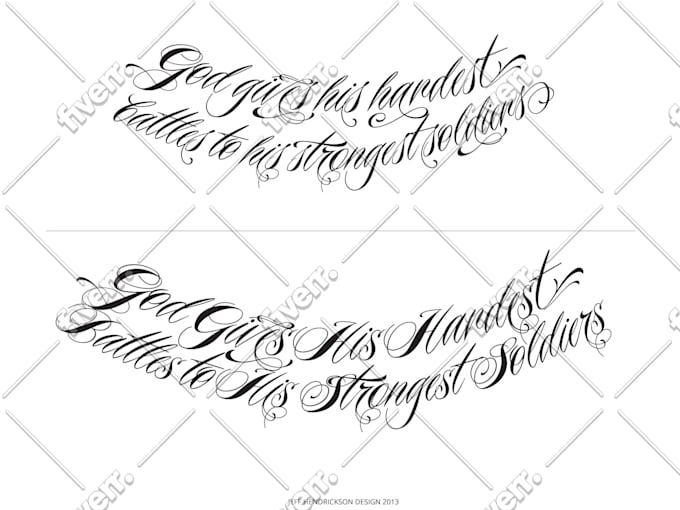 Fancy Calligraphy Tattoo Fonts