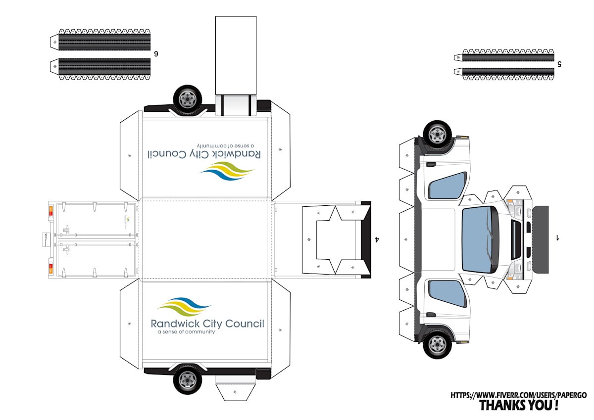 Make a papercraft truck with your style by Papergo