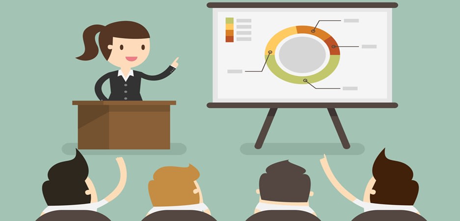 Person Presenting Powerpoint Tips For Great PowerPoint Presentations