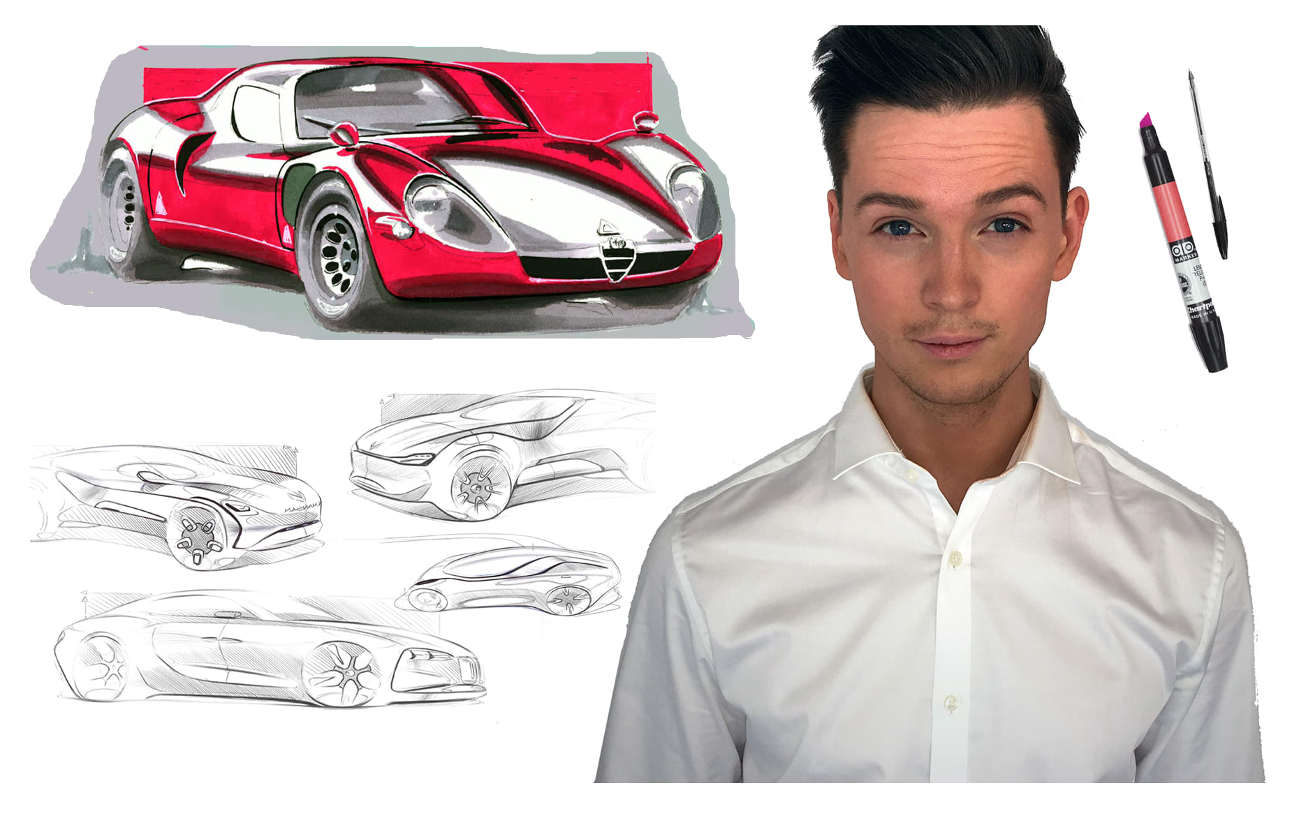 Professional Auto Design Sketches By Designers