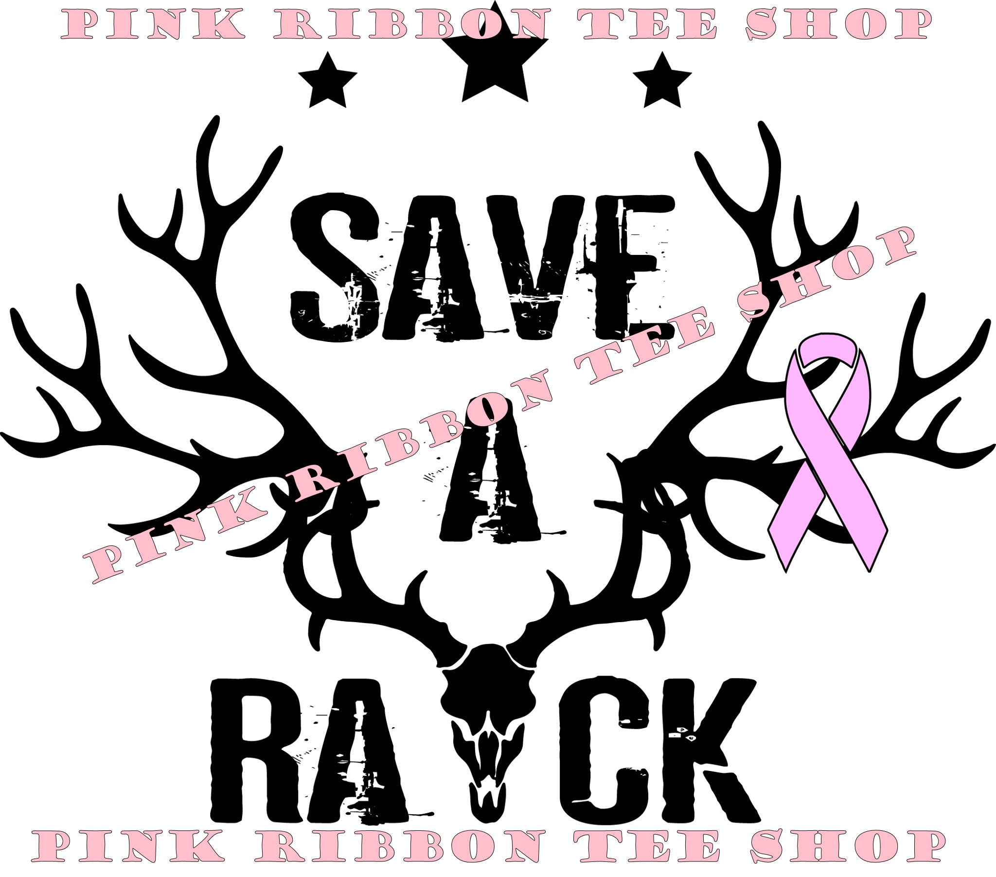 Save A Rack Breast Cancer Logo Save A Rack Cancer T Shirts | Zazzle