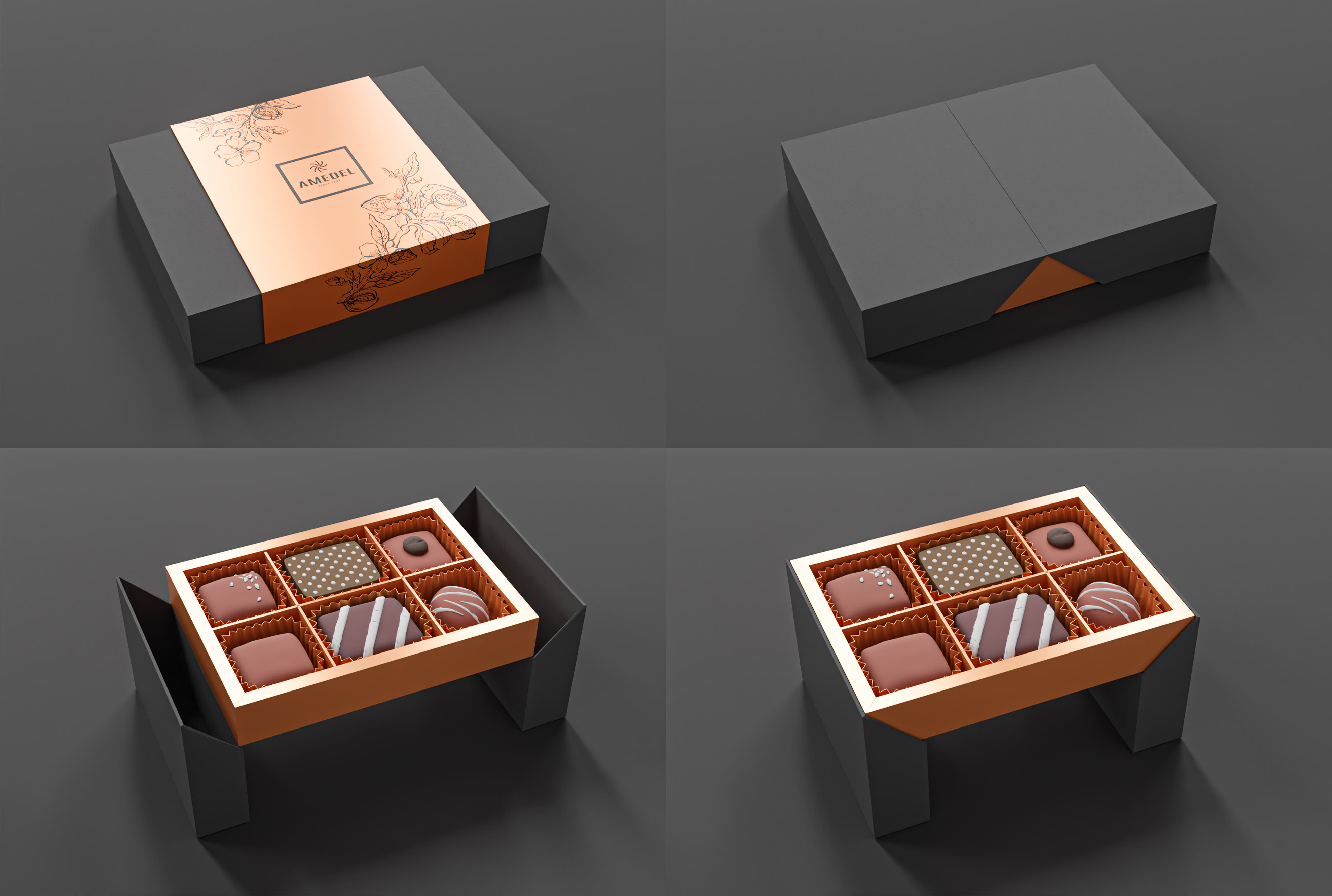 Chocolate Boxes Packaging Template