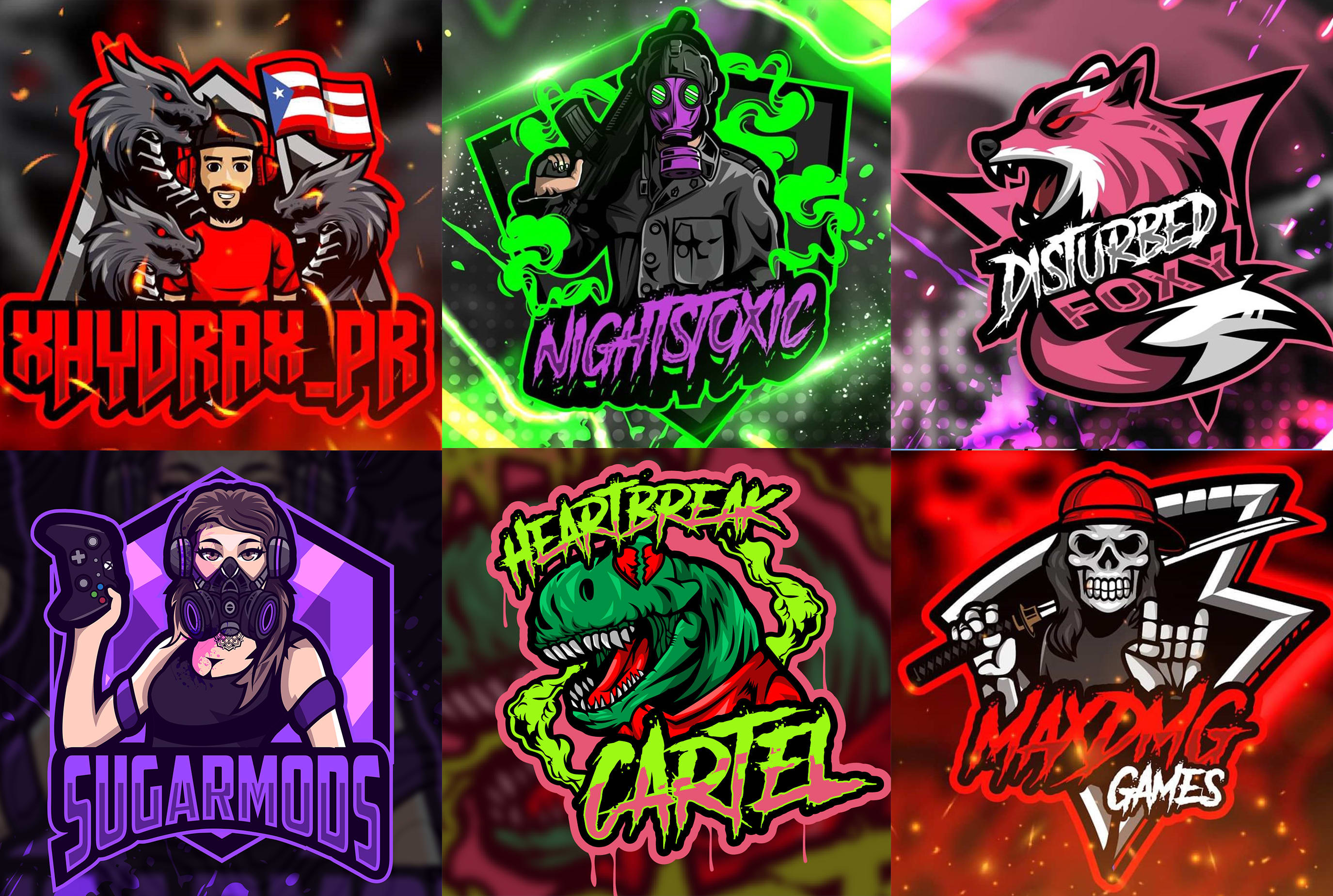 Gaming Logo, Custom Gamer Logo, Gaming Mascot Logo, Cartoon Logo ...