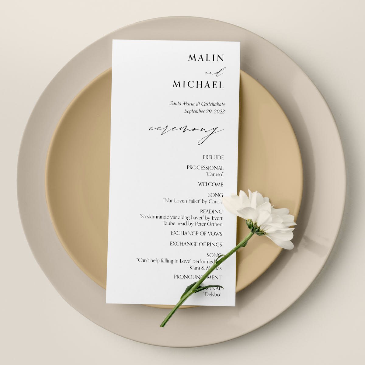 Michael S Wedding Programs Personalized Wedding Program Fun Small