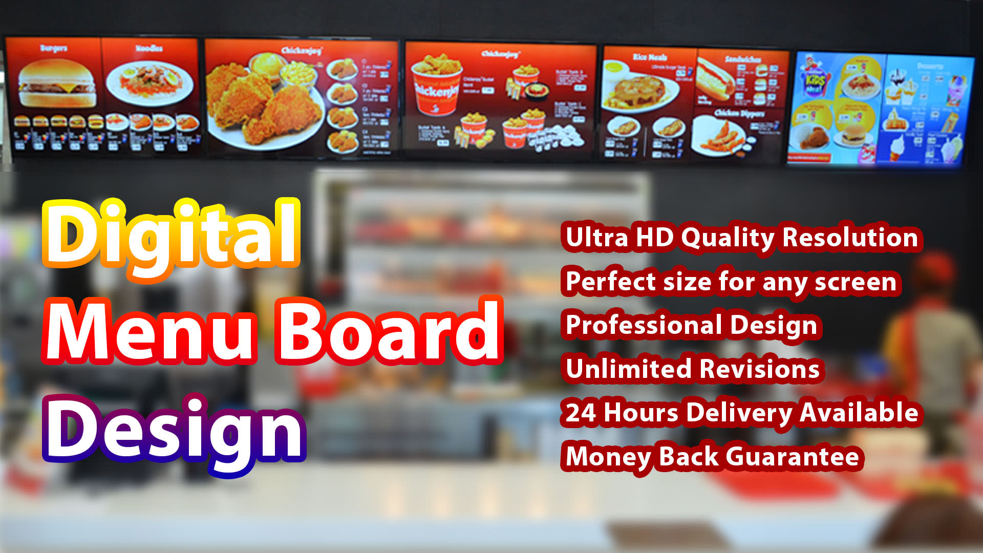 Design Restaurant Menu, Food Menu And Digital TV Menu Screen ...