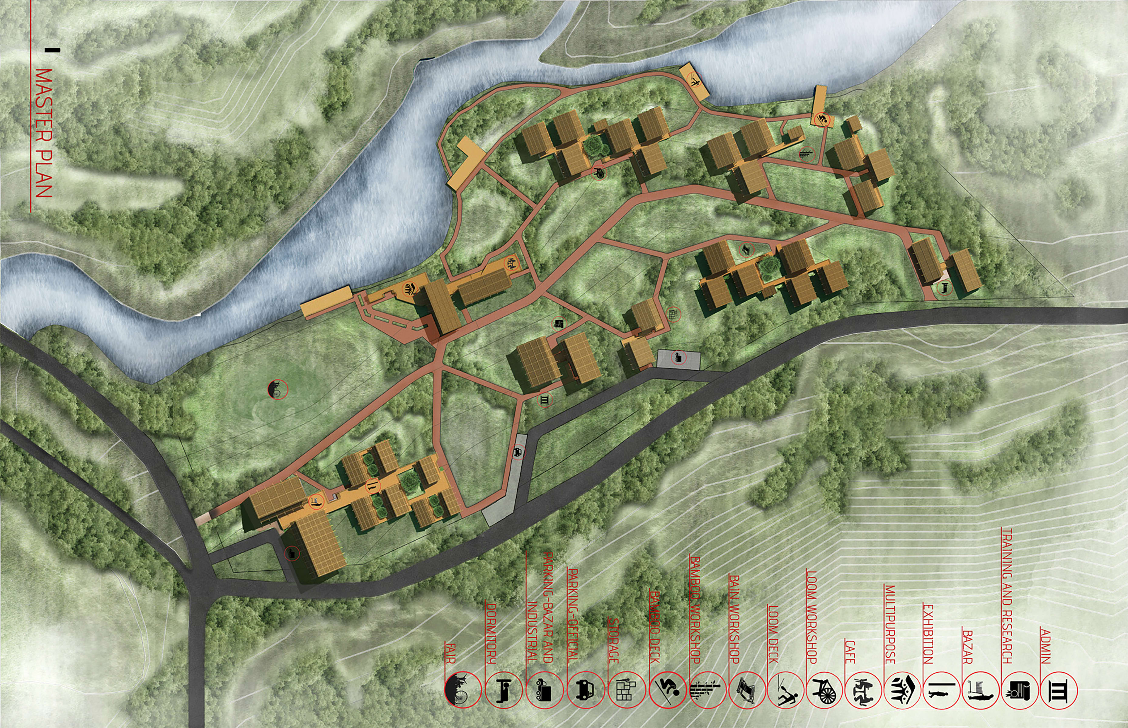 Topo Site Plan Presentation With PPT Site Master Plan PowerPoint