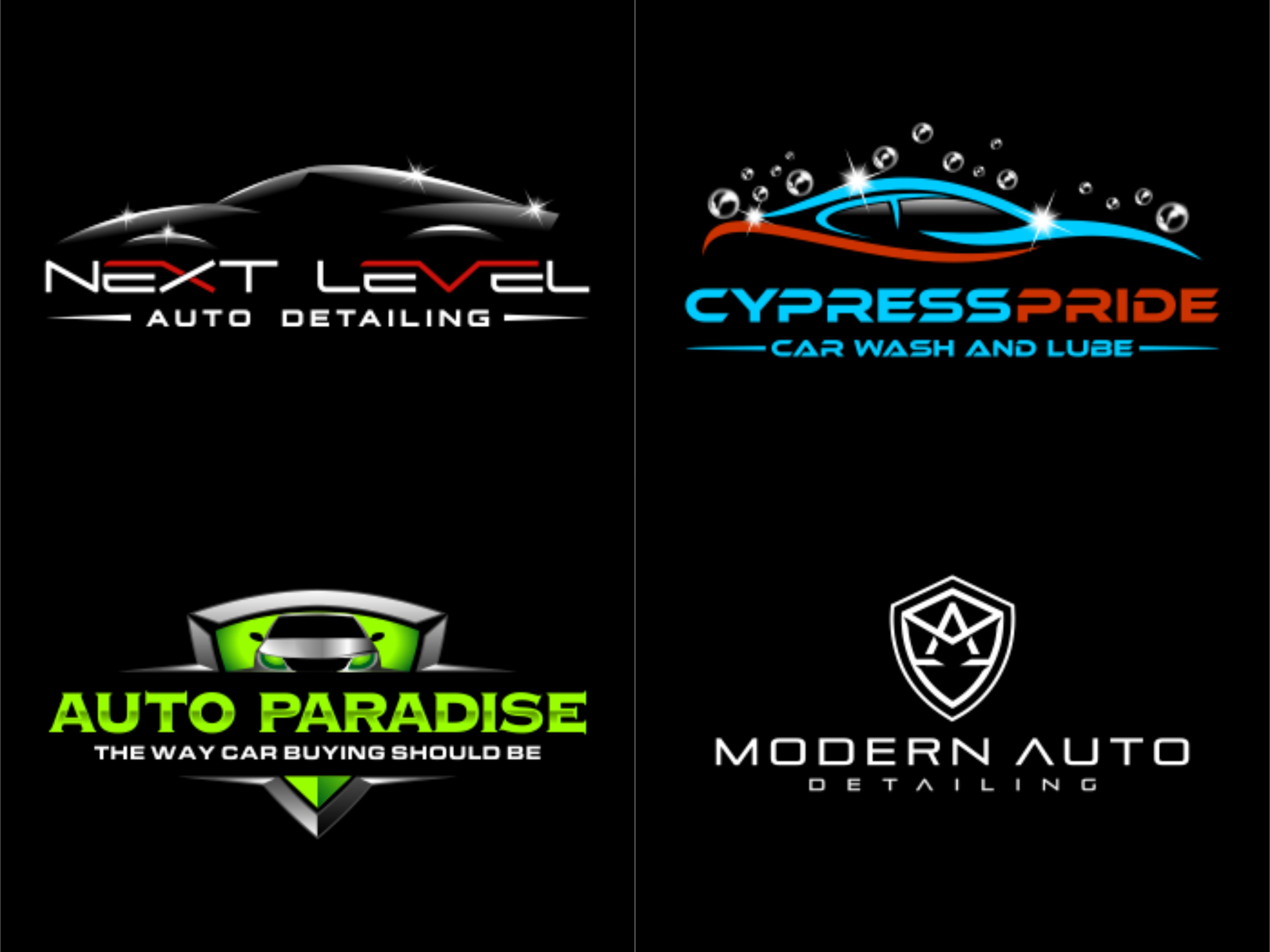 Professional Car Logo Auto Logo Design Stock Vektorbild Von