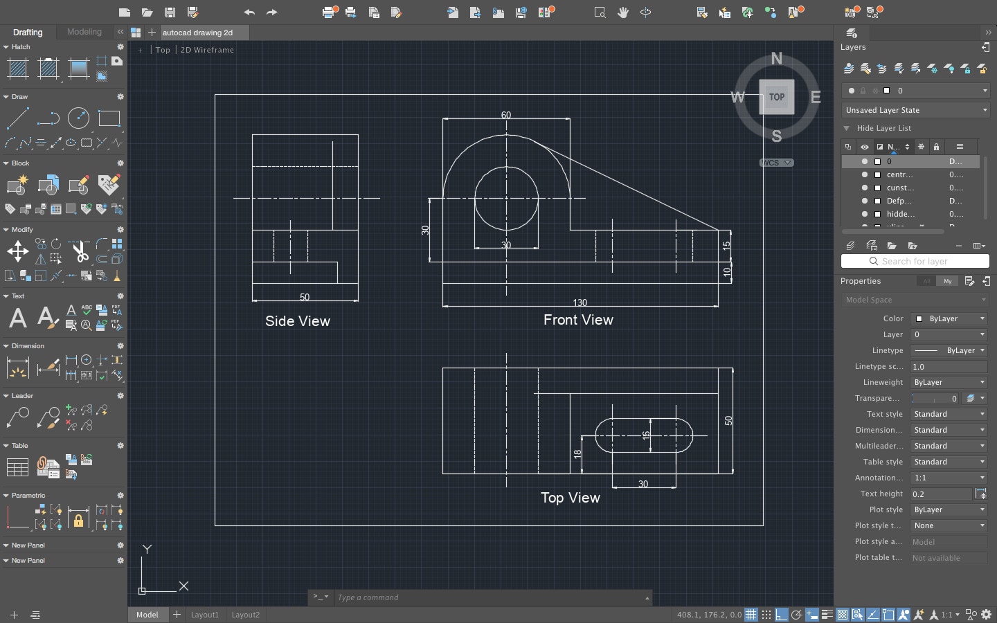 Autocad Orthographic Views Mech 200: Lab 3: Assembly Drawings