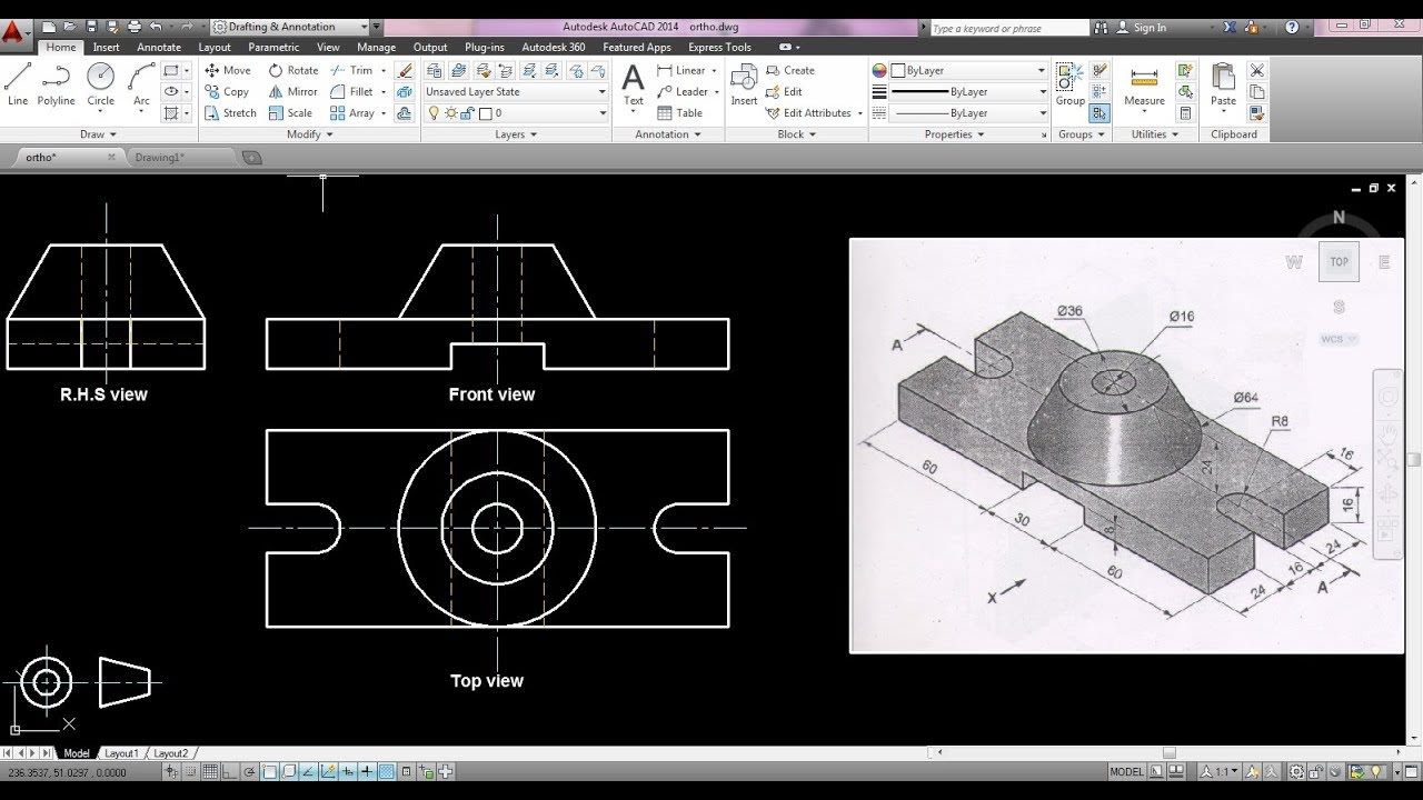 Autocad Orthographic Views Mech 200: Lab 3: Assembly Drawings
