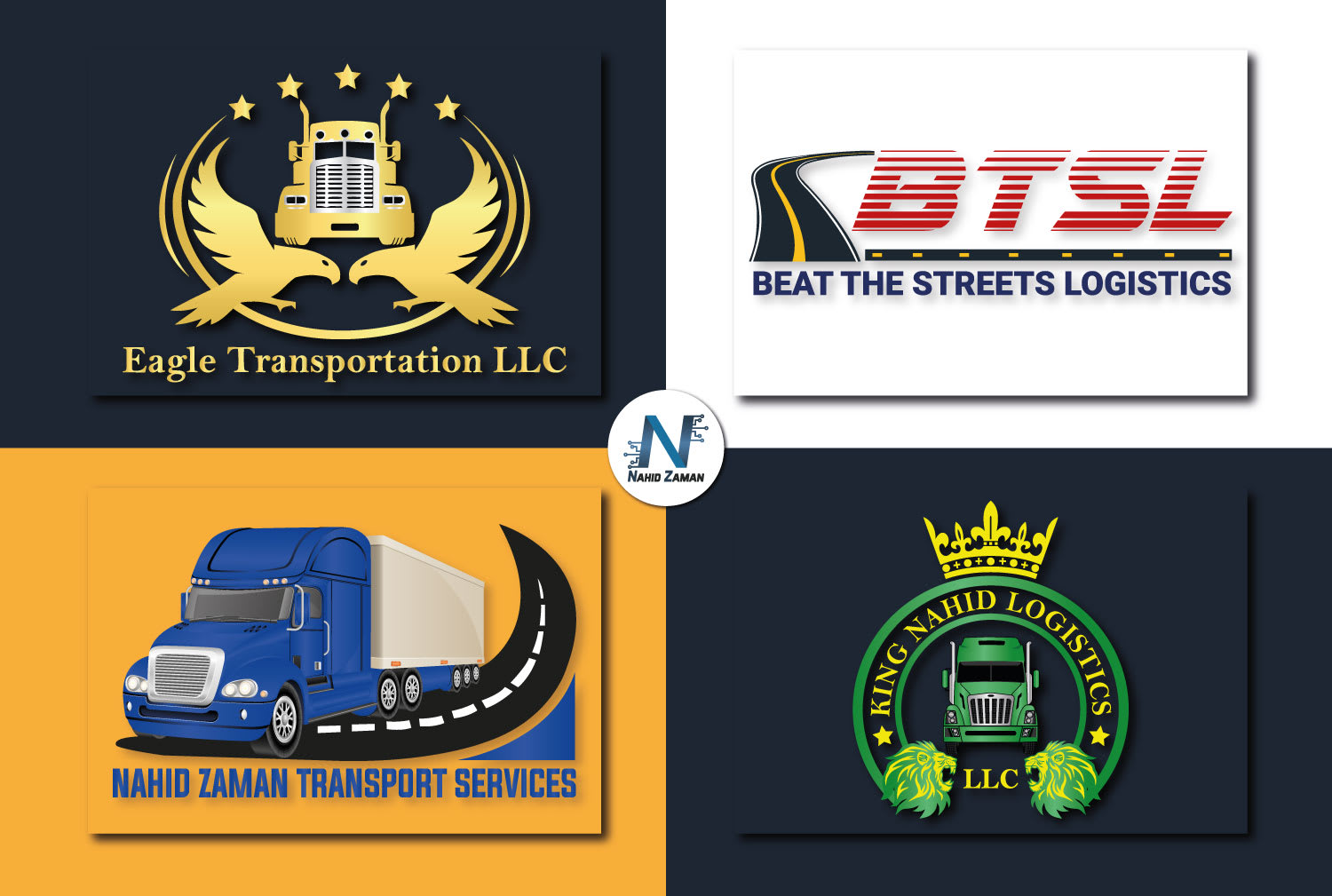 Transporte Algo Logo Courier Van Landscape Hi Res Stock Photography