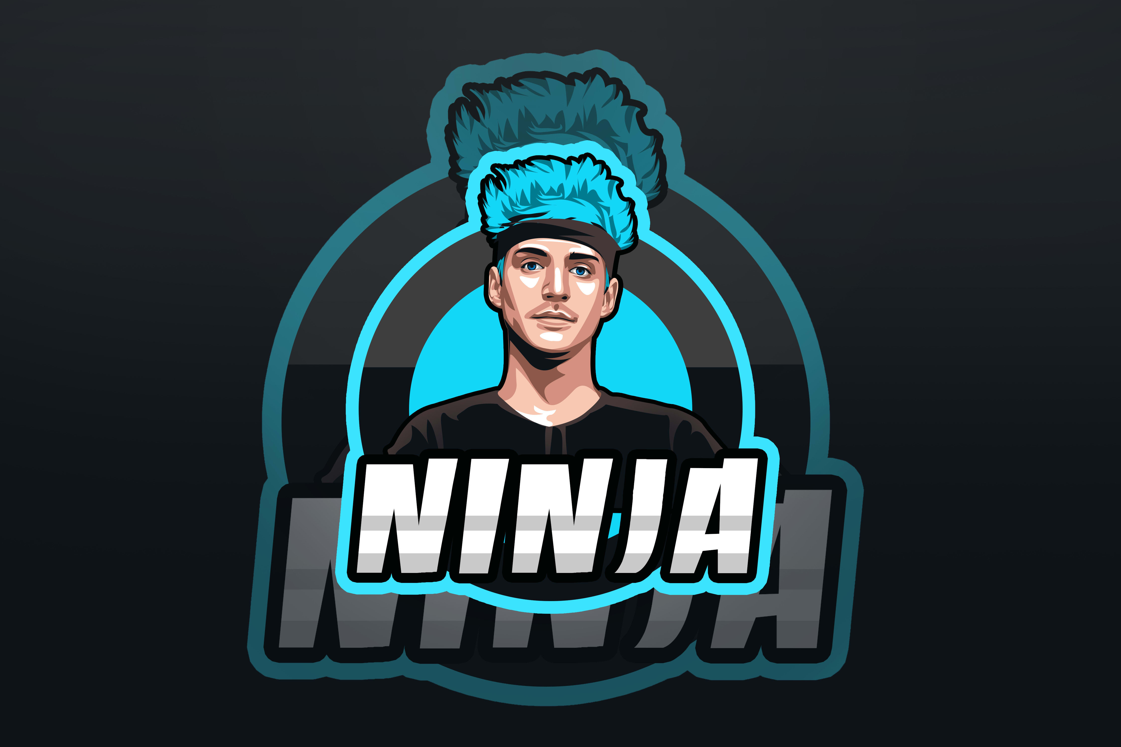 Art & Collectibles Youtube Facebook Gaming Discord Ninja Solo Logo for ...