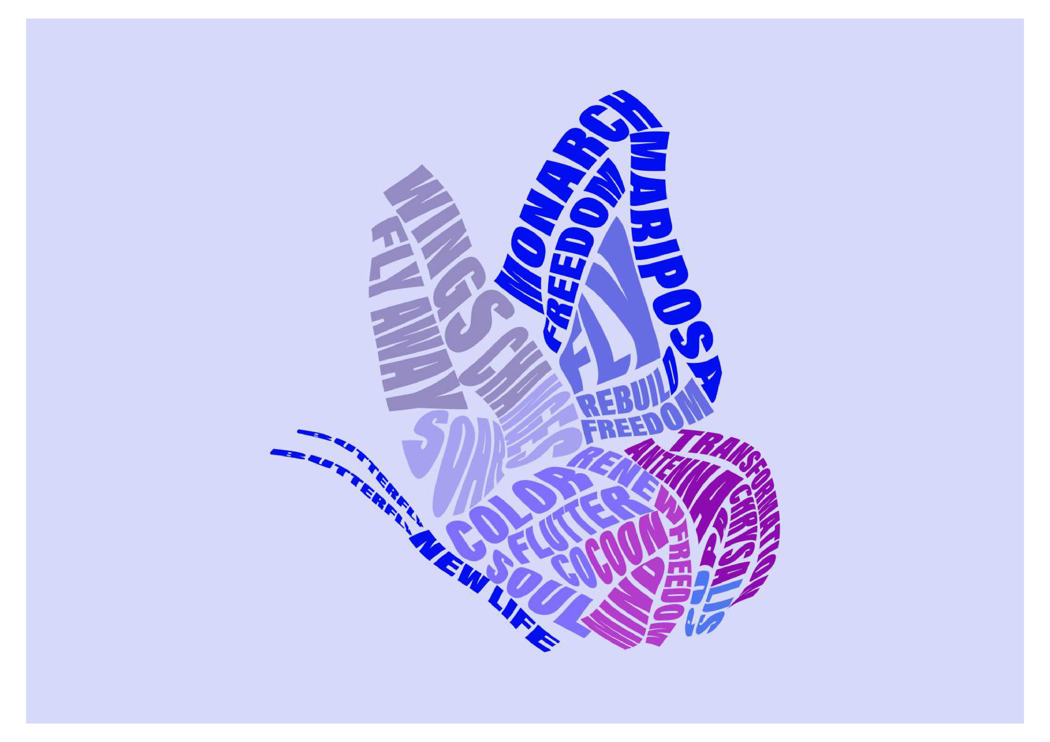 Calligram Butterfly Writing Creative Caligrama Plantilla de🤒 Explore o ...