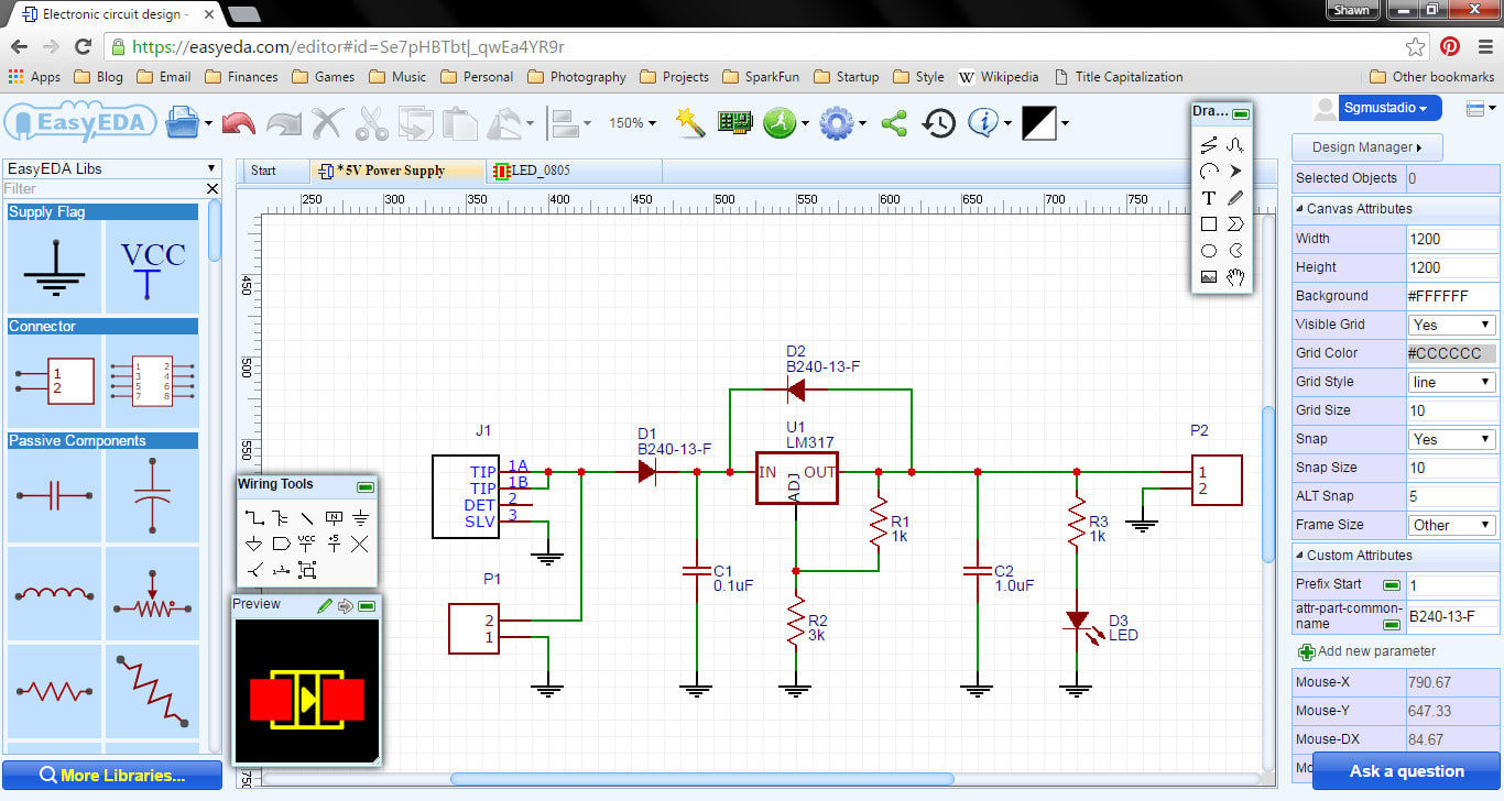 Easyeda Circuit Design Software Circuit Diagram