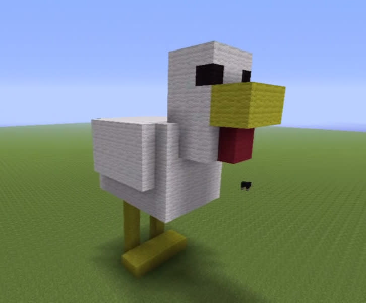 Poulet Minecraft Large Minecraft Chicken Figurine | Minecraft Statue