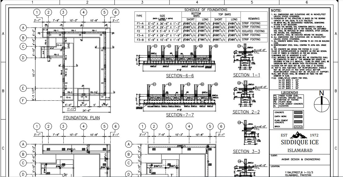 Rcc Column Footing Cad Drawing Cadbull Isolated Footing In AutoCAD