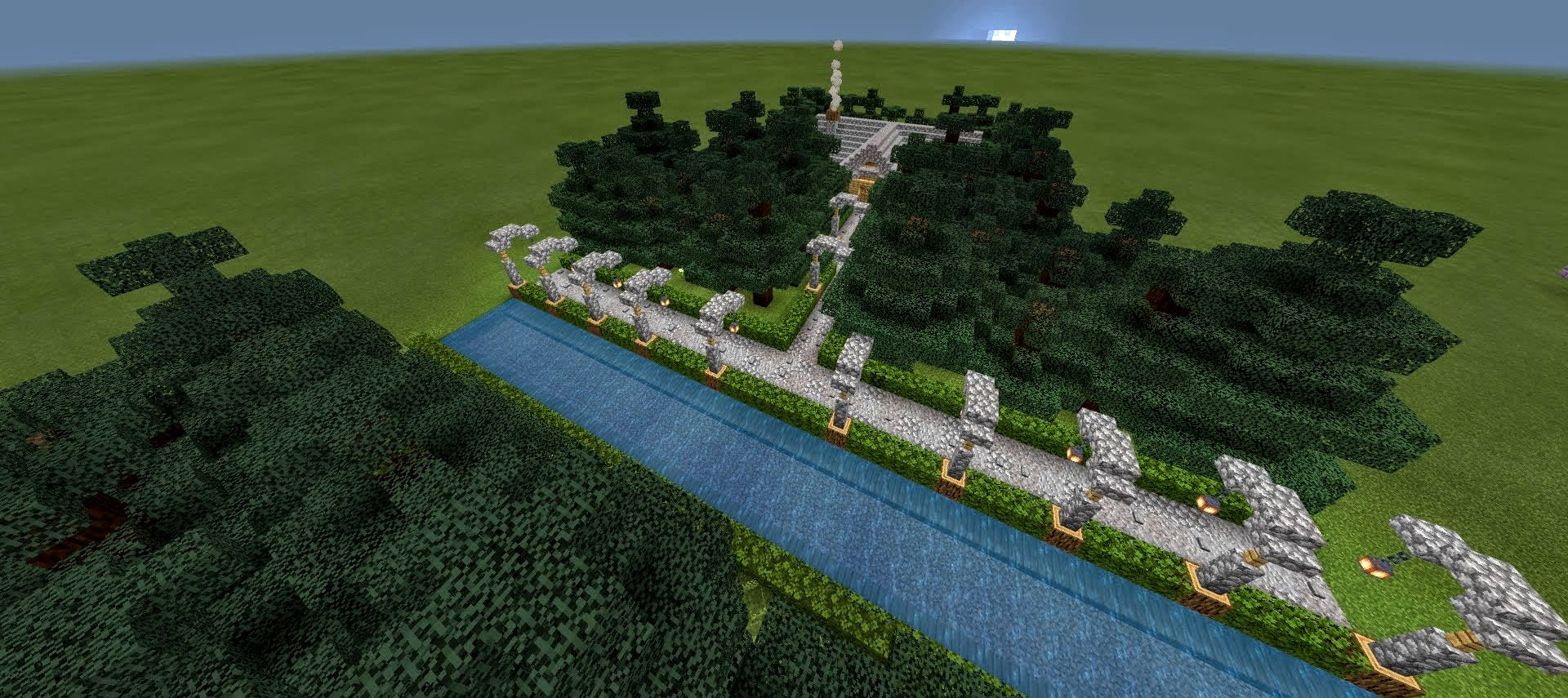 Cool Minecraft River House Minecraft River Border! With Bridge + Small